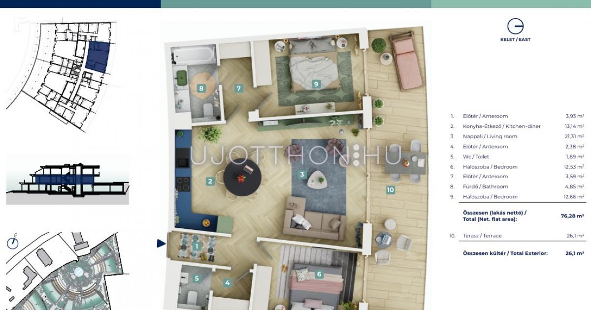 Grand Balaton Luxus Apartmanok Akarattya - Balatonakarattya | 199.8 M Ft | 76 nm | 3 szoba ...